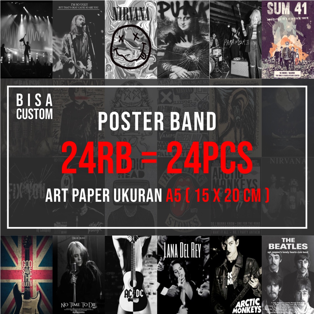 Jual Poster Dinding Band | Poster Aesthetic | Poster Murah | Poster ...