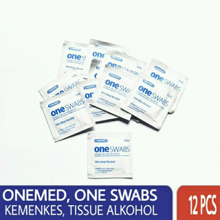 Jual Tissue Swabs Tissue Alkohol Tisu Alkohol Onemed Kemenkes12pcs ...