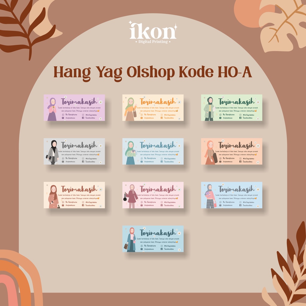 Jual HANG TAG OLSHOP/ PRICE TAG/ LABEL HARGA/ LABEL MEREK JILBAB MINI ...