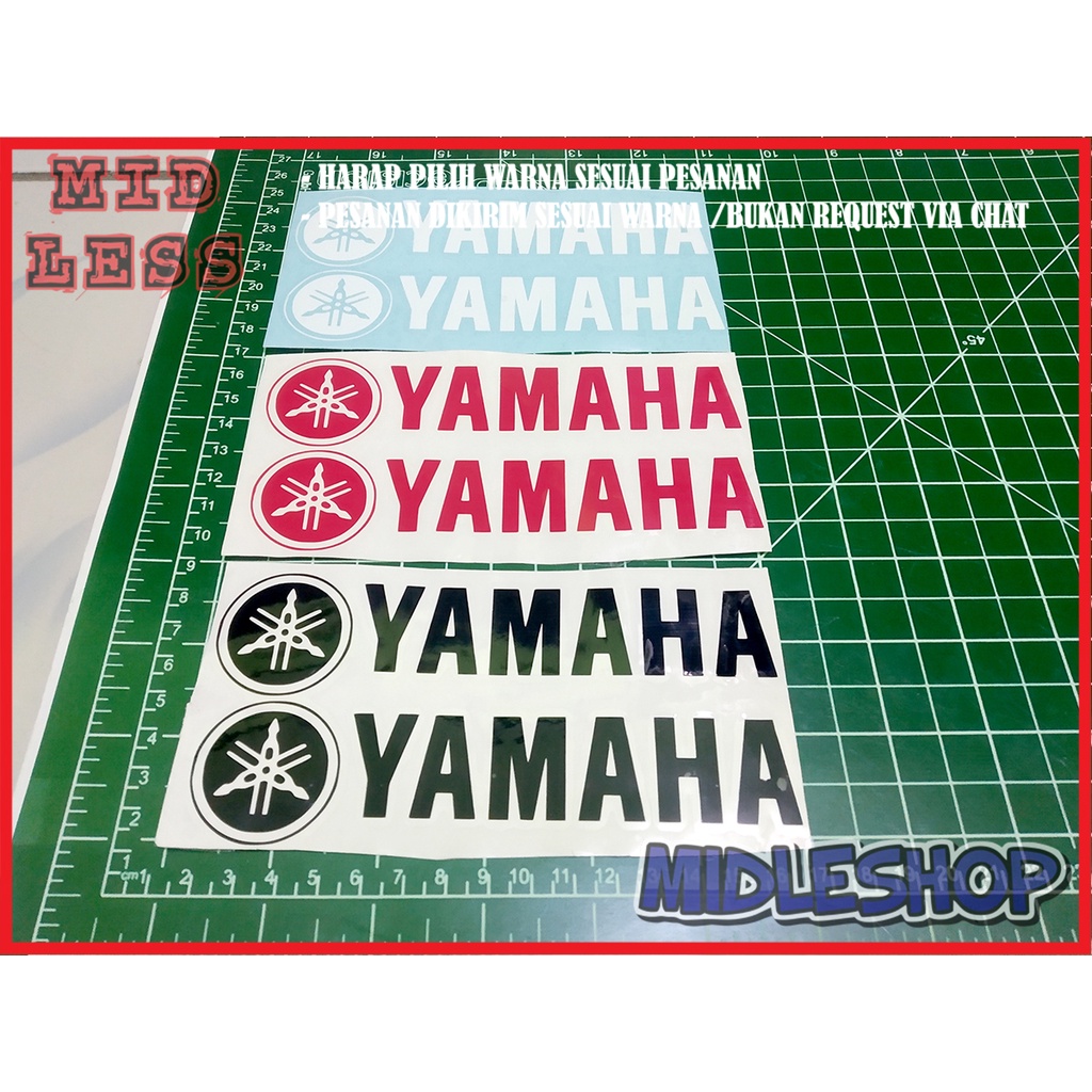 Jual Stiker Motor/Cutting Stiker Motor Vinyl Logo Isi 2 Yamaha | Shopee ...