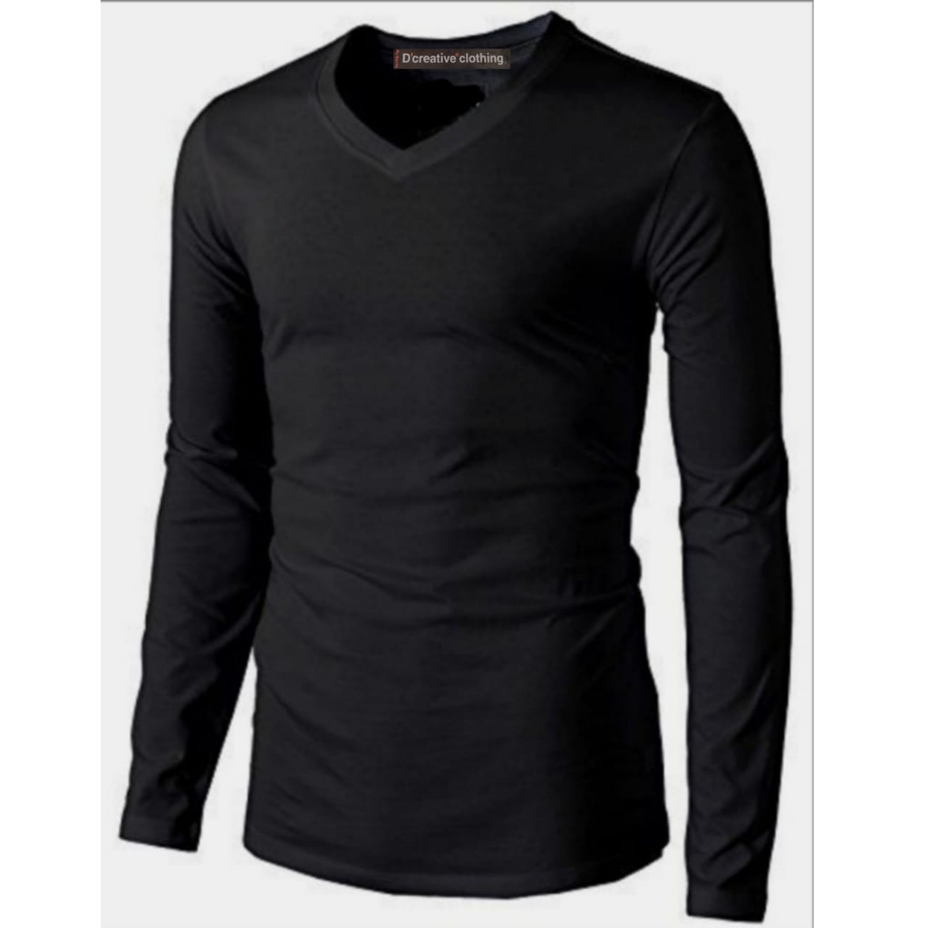 Jual kaos polos leher v panjang / kaos v neck / kaos hitam polos / kaos ... Jual kaos polos leher v panjang / kaos v neck / kaos hitam polos / kaos ...