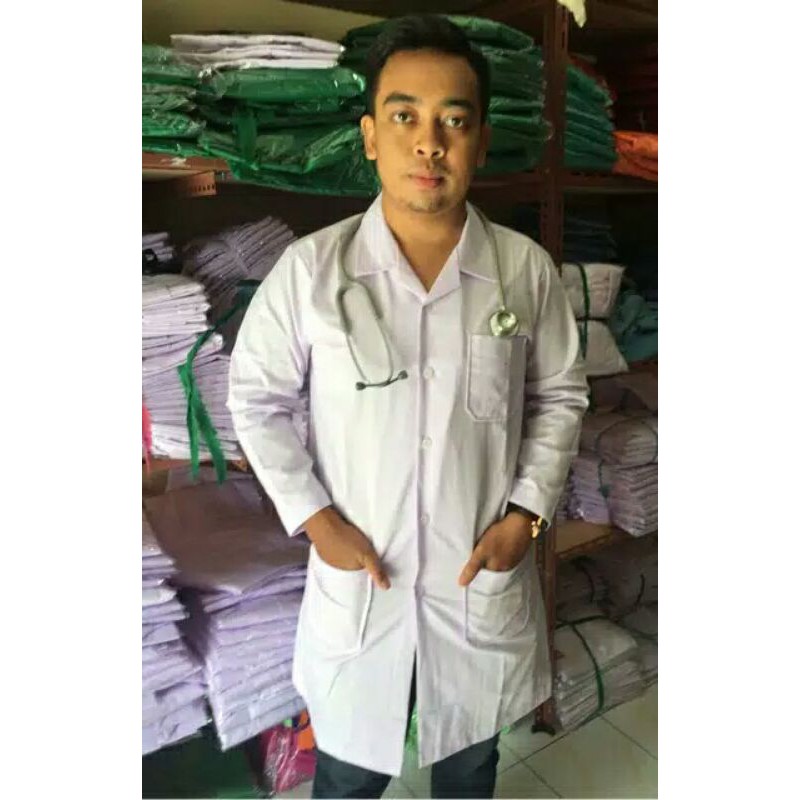 Jas Laboratorium / Baju laboratorium / Jas Lab / Baju Lab Lengan pendek ...