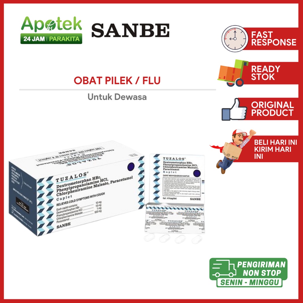 Jual Tuzalos Untuk Pilek / Flu / Influenza / Bersin Untuk Dewasa ...
