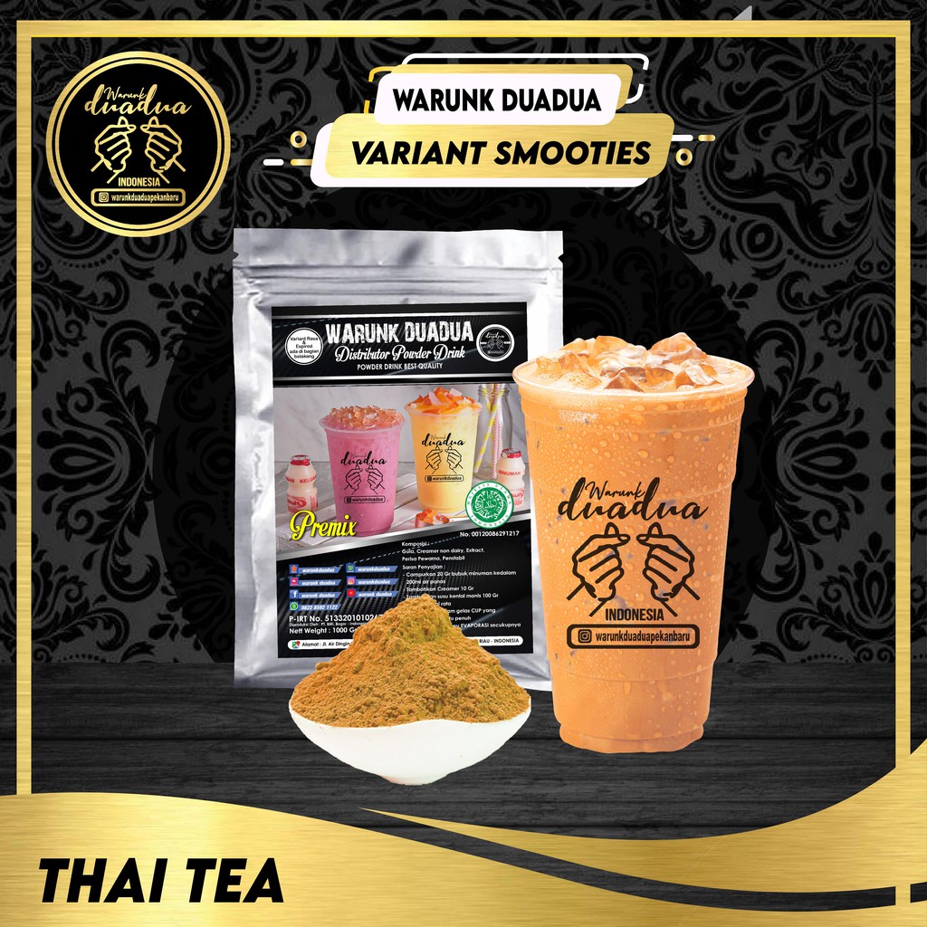 Jual THAI TEA 1kg / Bubuk Minuman Premix Thai Tea Powder Drink 1kg ...