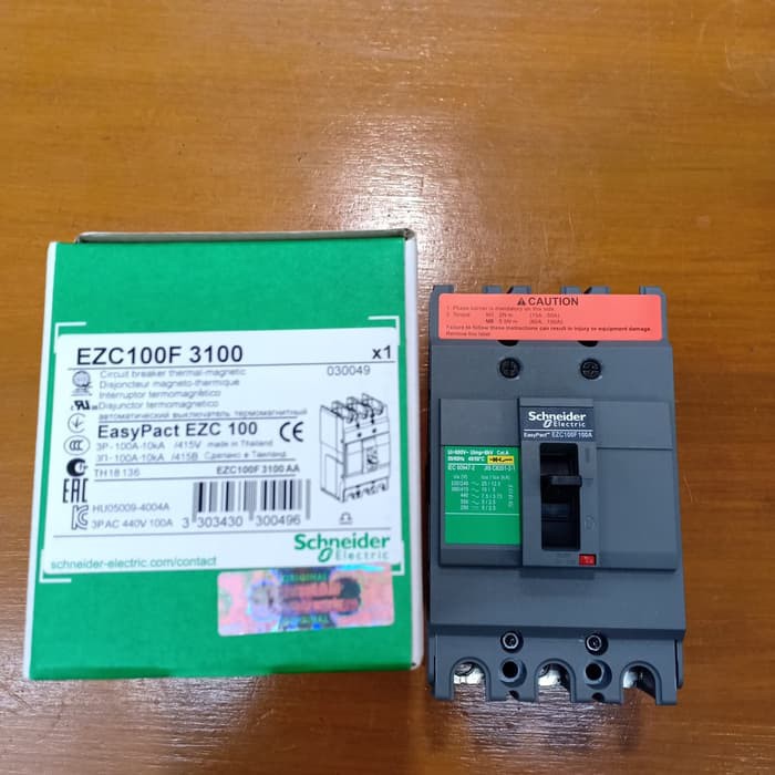 Jual MCCB Breaker EZC100F3100 10 KA 3 Pole 100A Schneider Indonesia|Shopee Indonesia