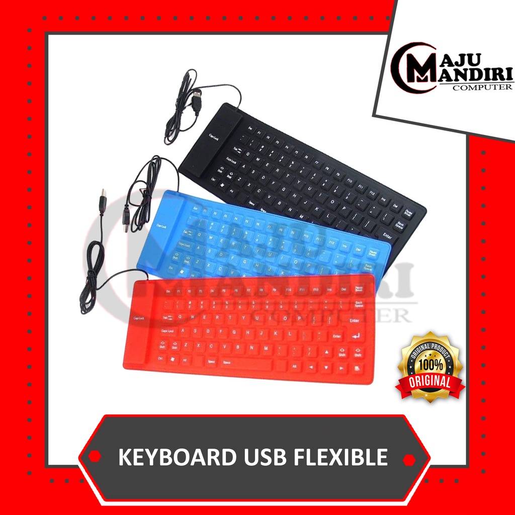 Jual KEYBOARD USB FLEXIBLE (NON NUMERIC) KF | Shopee Indonesia