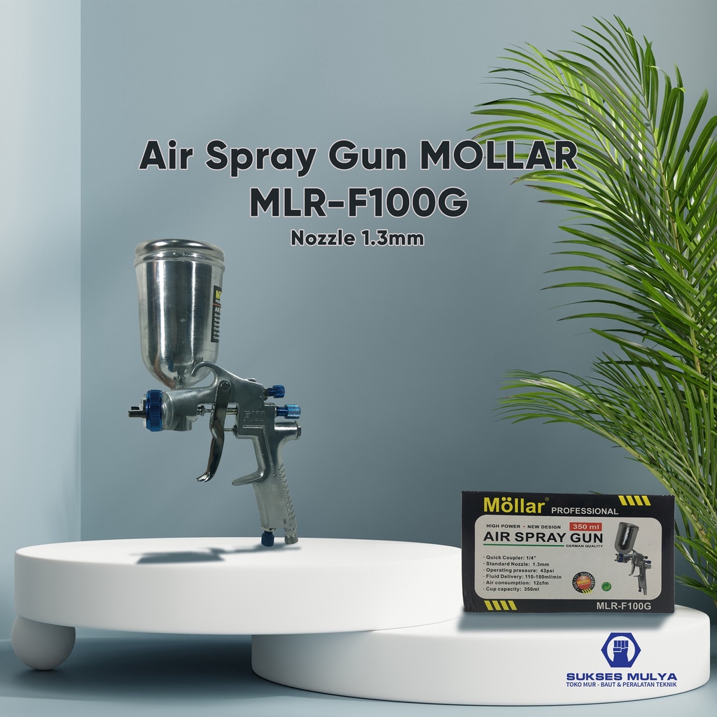 Jual Spray Gun Mollar Model F-100G - Alat Semprot Cat Tabung Atas ...