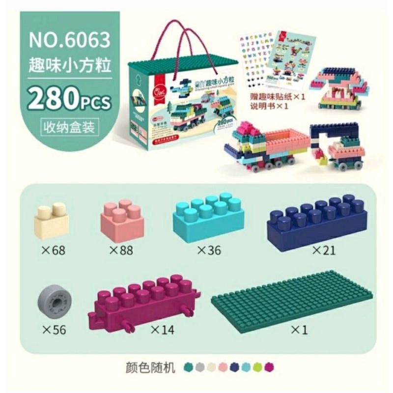 Jual MAINAN BRICKS BALOK 380PCS dan 280PCS SET ANAK, DIY SUSUN BALOK ...