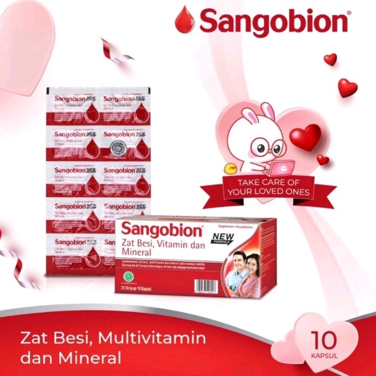 Jual Sangobion per STRIP isi 10 Kapsul Tambah Darah Anemia | Shopee ...