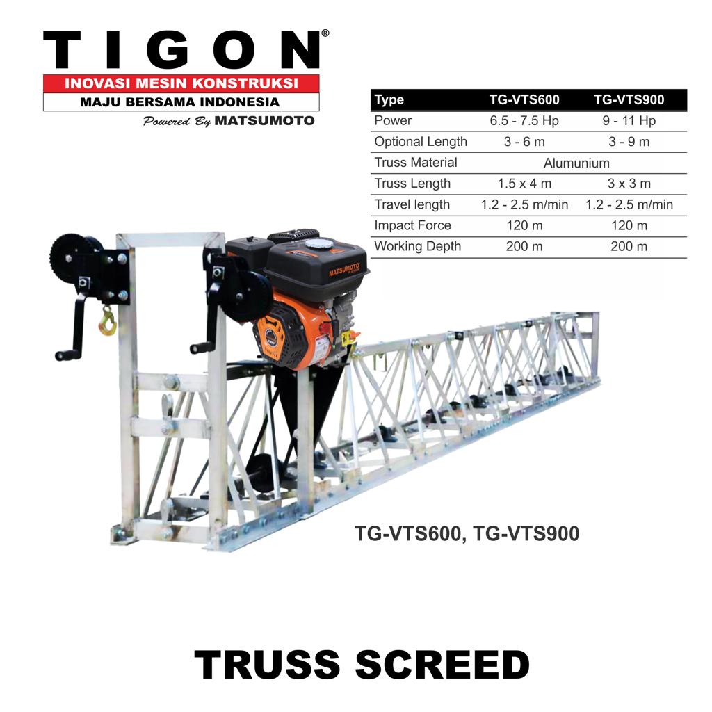 Jual Mesin perata beton concrete Trust Screed 6 Meter & 9 Meter Tigon ...