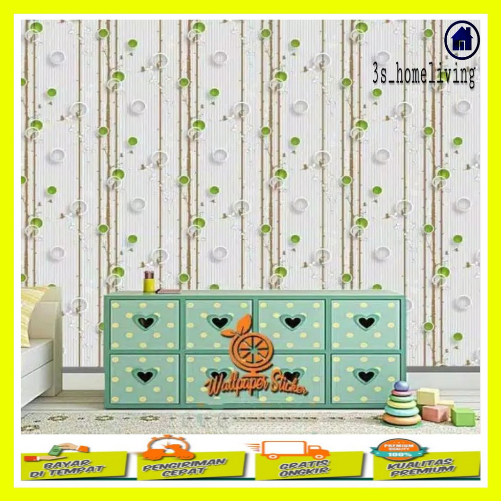 Jual Wallpaper Dinding Polkadot Garis Wallpaper Polkadot Garis ...