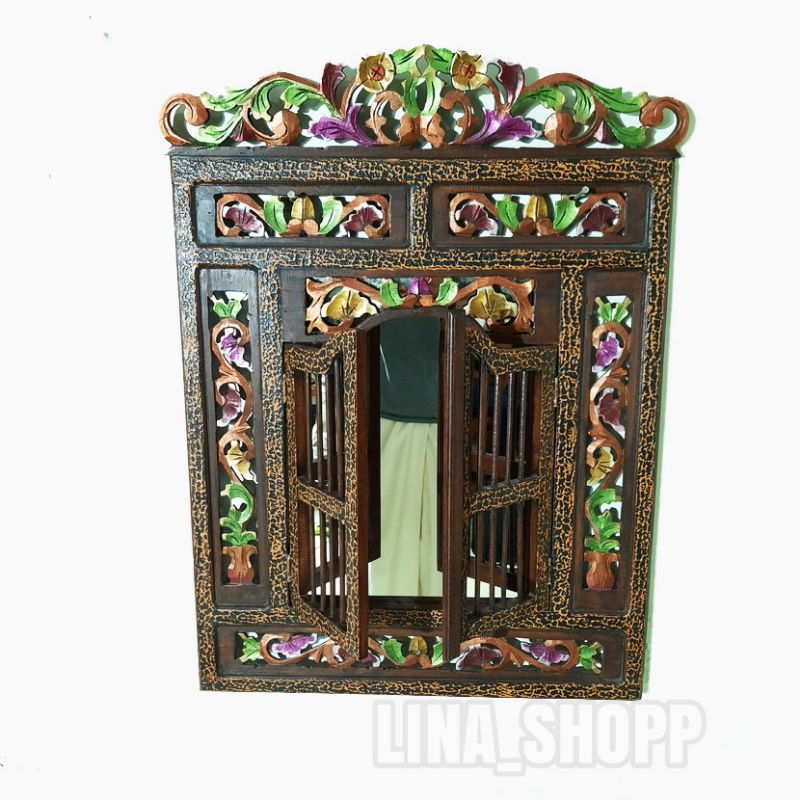 Jual Jual Kaca Antik Model Joglo Ukir Kayu Jati | Shopee Indonesia