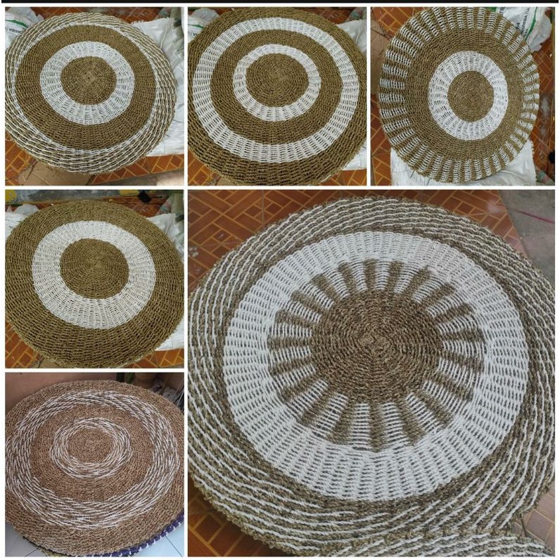 Jual rug 100 cm ready/ karpet anyam / karpet seagrass / pandan laut mix ...