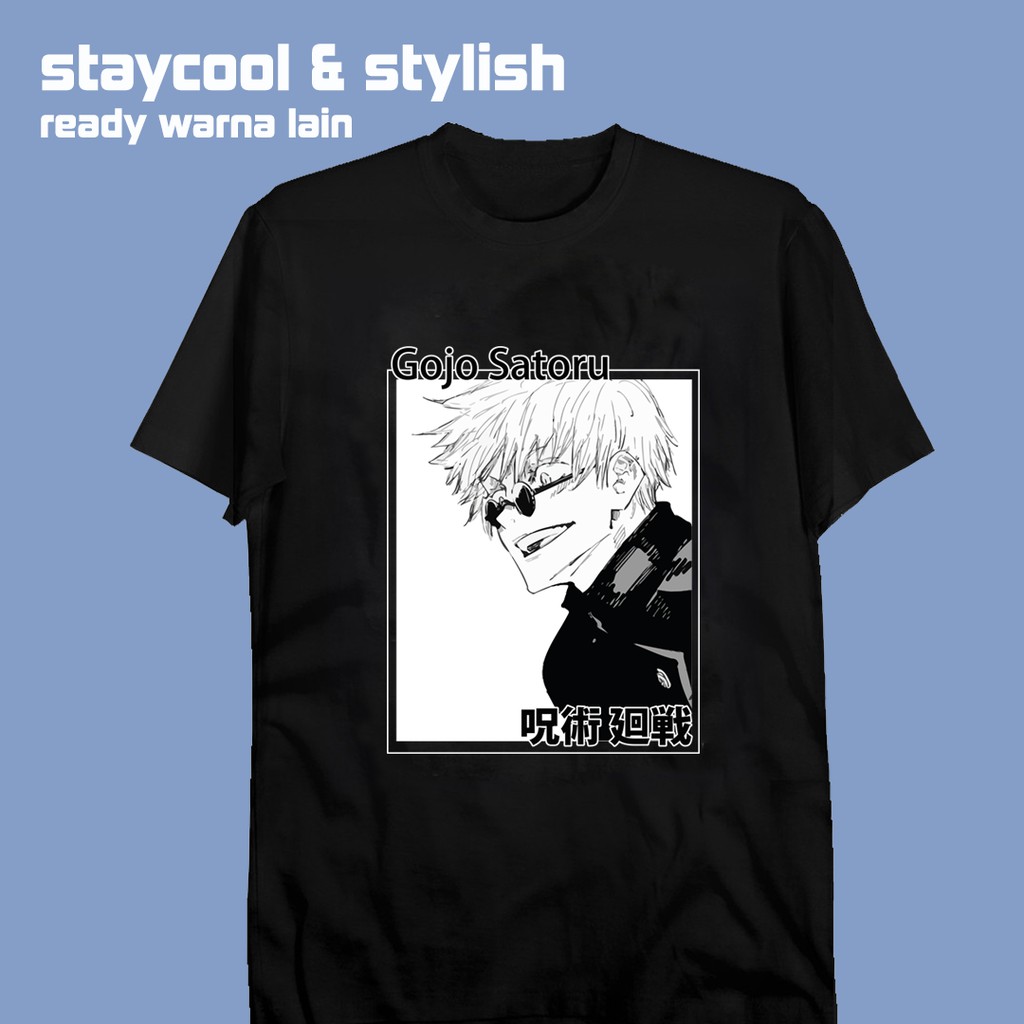 Jual KAOS ANIME GOJO JUJUTSU KAISEN GOJO SATORU SENSEI TADORI YUUJI ...