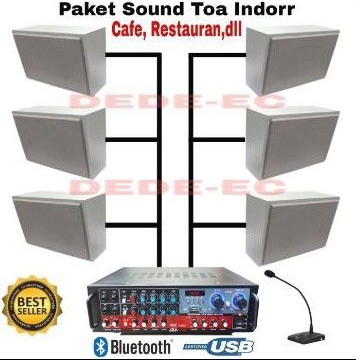 Jual Paket Sound System Indoor Cafe Kantor (Ruangan) Speaker Toa ...