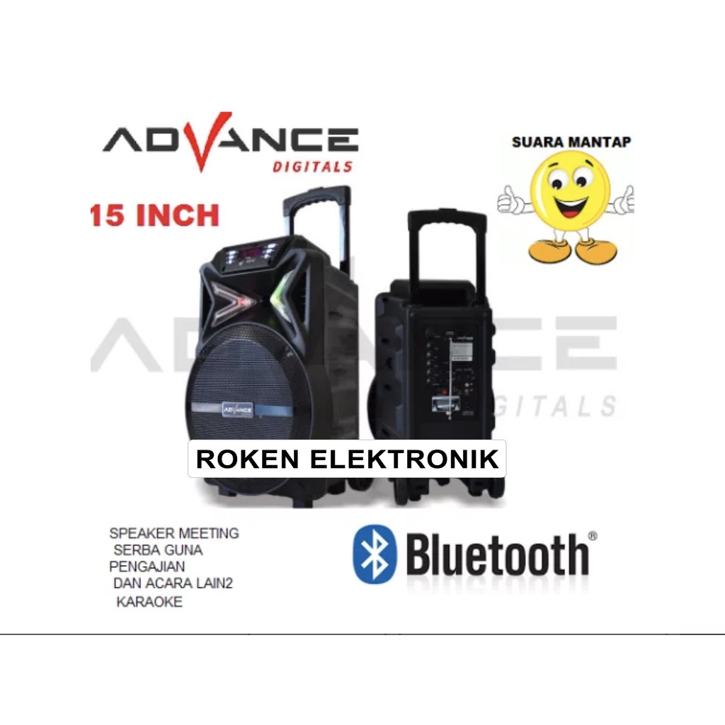 Jual Speaker Bluetooth Portable ADVANCE K1512 Meeting 15INCH - FREE MIC Wireless - Khusus ...