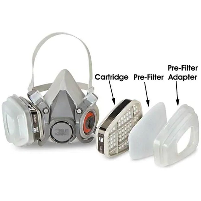 Jual 3M Reusable Respirator 6200 with 3M 5N11 N95 Pre-Filter - Complete ...