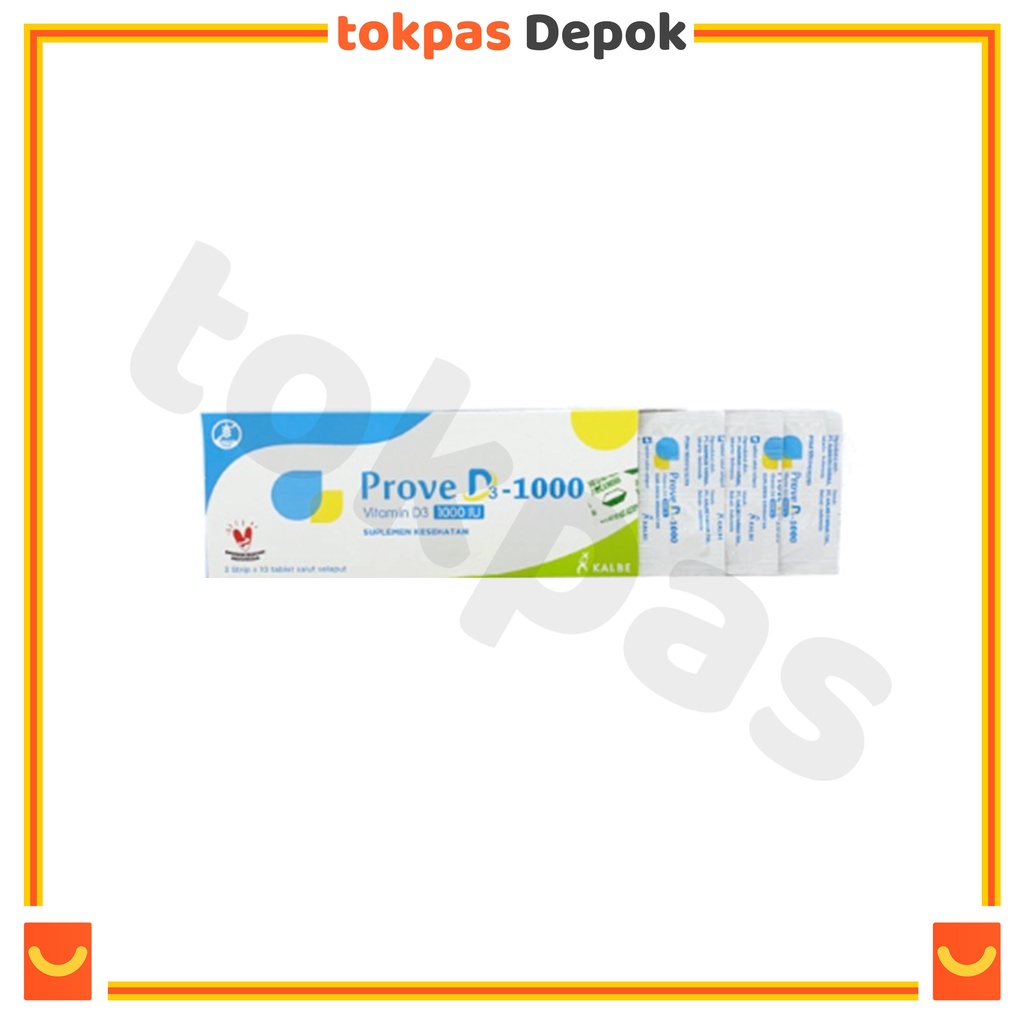 Jual Prove D3 1000 IU Kalbe - Vitamin D3 Box 30 Tablet/Strip 10 Tablet ...