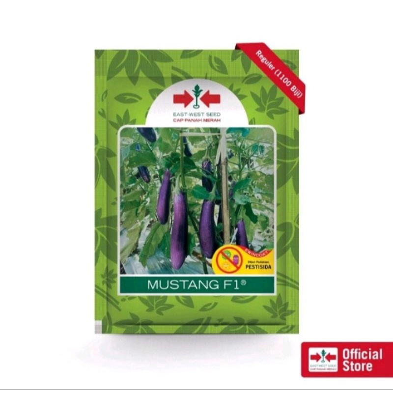 Jual Benih terong ungu hybrida MUSTANG F1 cap PANAH MERAH kemasan 1100 butir | Shopee Indonesia