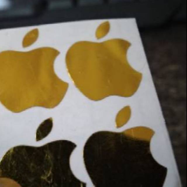 Jual Logo iPhone Apple sticker tempel kecil merek iPhone isi 4 PC ...