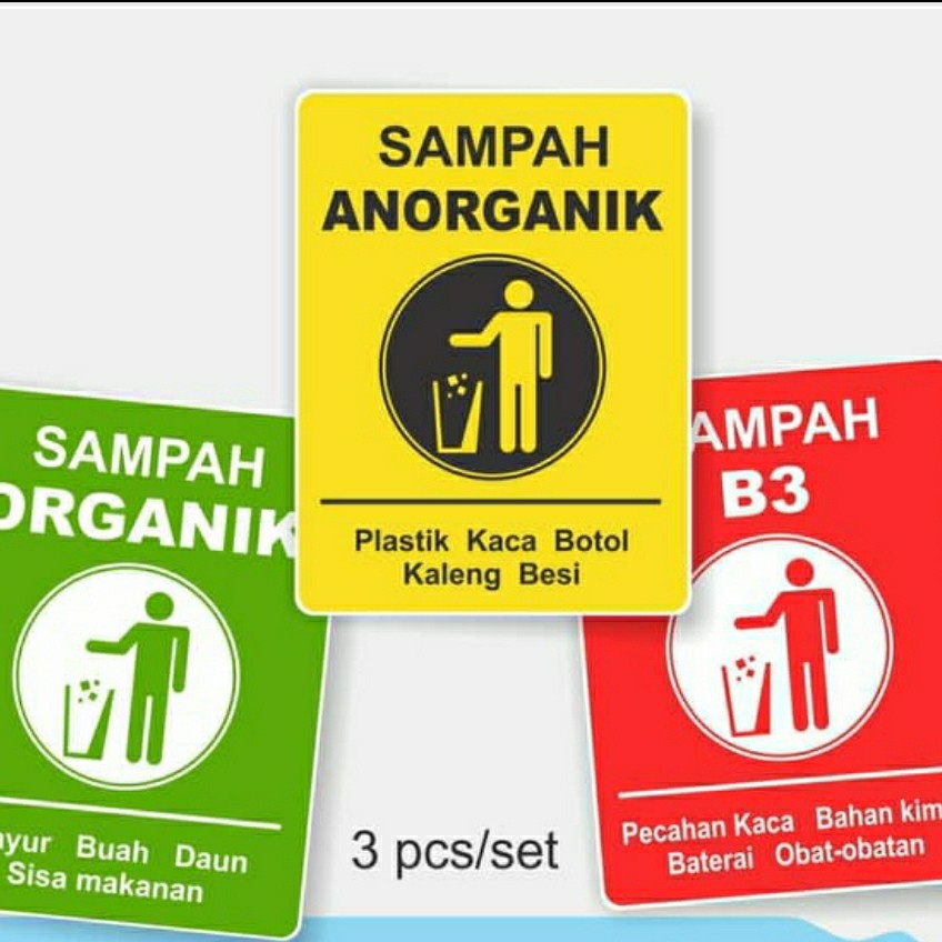 Jual MURAH...Stiker Sampah Bahan Vinyl QUANTAC (1 sett) | Shopee Indonesia