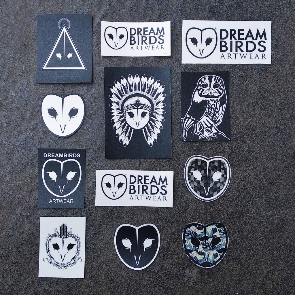 Stiker distro brand dream birds / Sticker Pack | Shopee Indonesia
