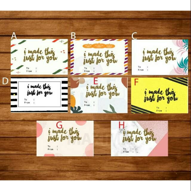 Jual Kartu tag online shop makanan atau fashion 30 pcs | Shopee Indonesia