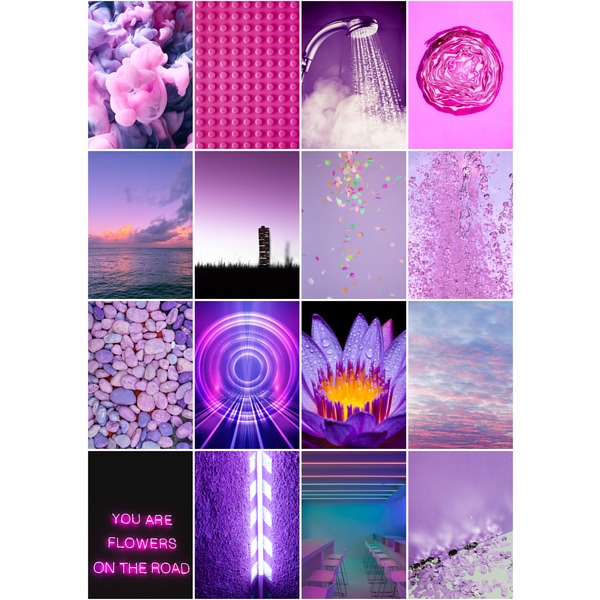 Jual (16 PCS) Poster Dinding Aesthetic Tema Ungu | Shopee Indonesia