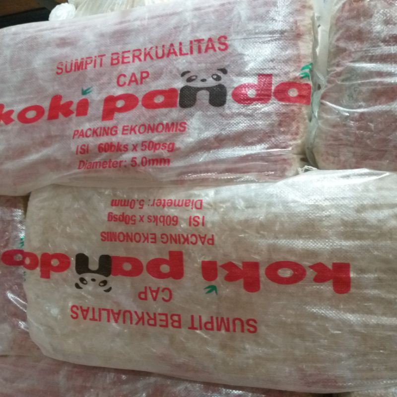 Jual SUMPIT KOKI PANDA 50 PASANG + DILENGKAPI TUSUK GIGI DI DALAM ...
