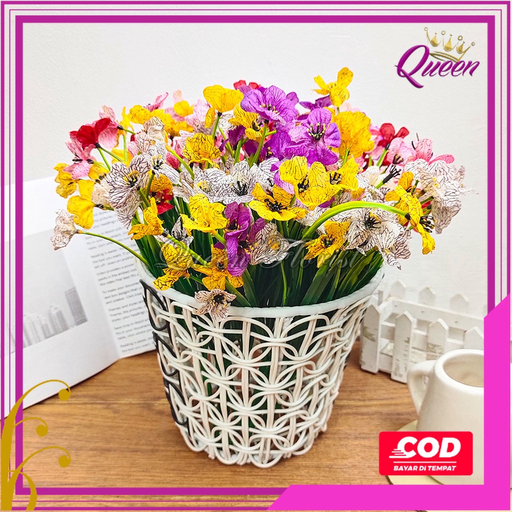 Jual Bunga Plastik Hias Kucai Kupu - Monstera Kilap cabang 5 Artificial ...