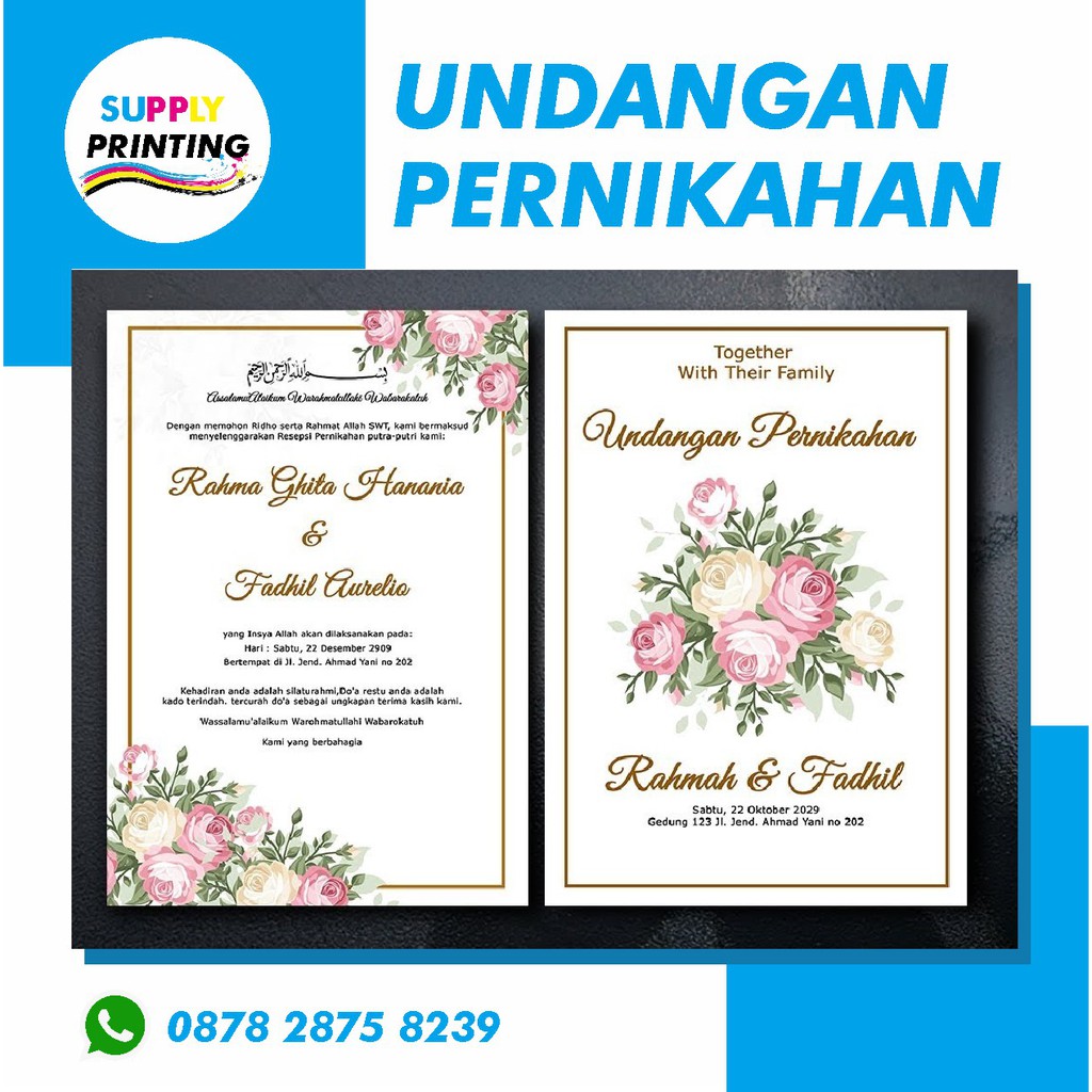 Jual Cetak Undangan Murah Ukuran A5 | Shopee Indonesia