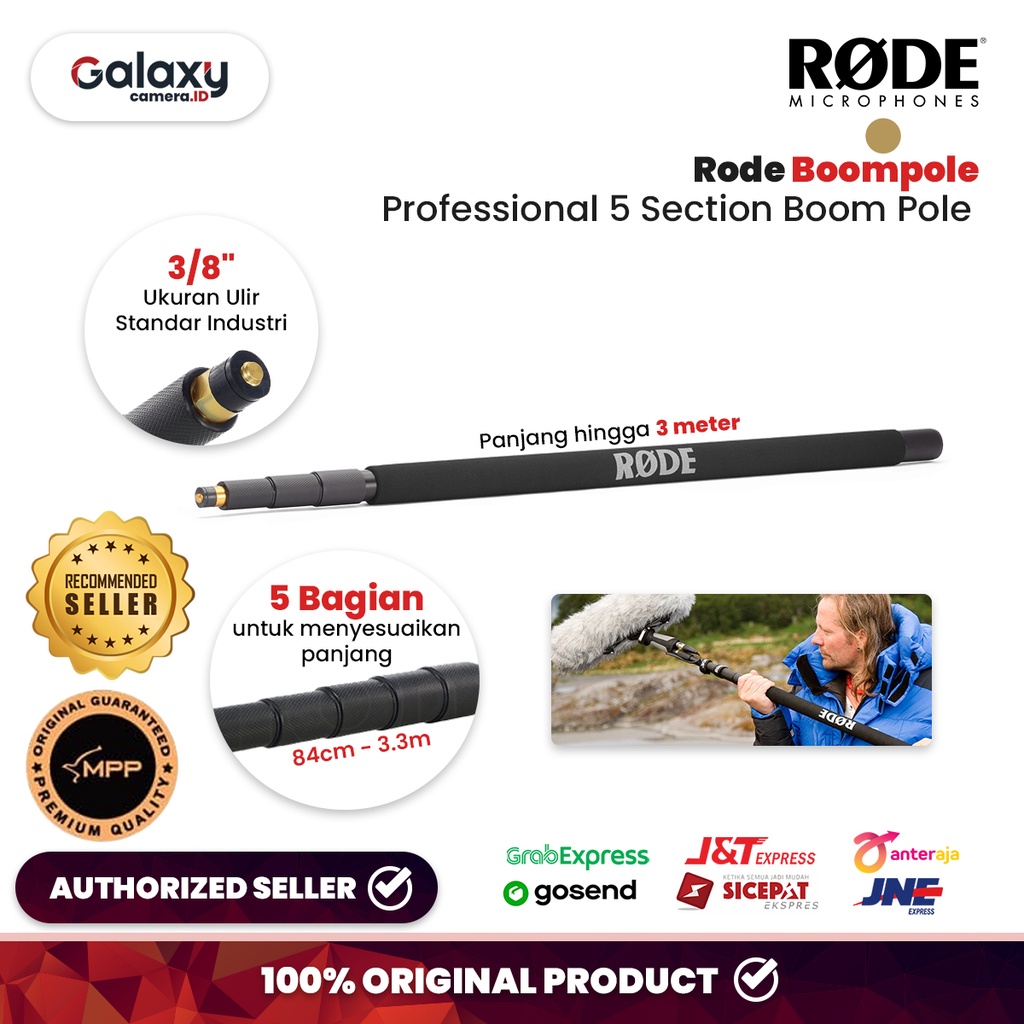 Jual Rode Boompole Professional 5 Section Boom Pole For Microphones ...