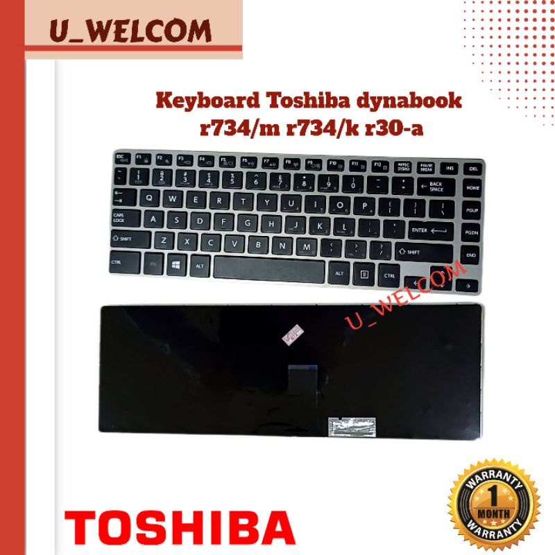 Jual Keyboard laptop toshiba dynabook r30-a r734/m r734/k non lampu non ...