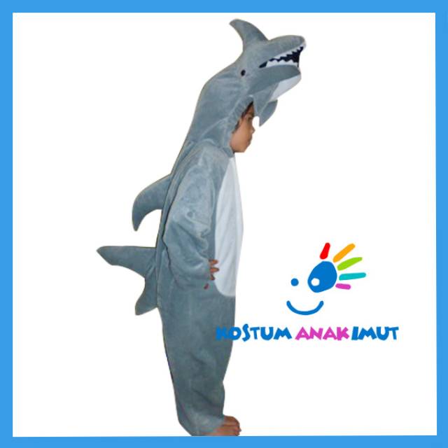Jual KOSTUM IKAN HIU ANAK BAJU KOSTUM BINATANG IKAN HIU KOSTUM KARAKTER ...