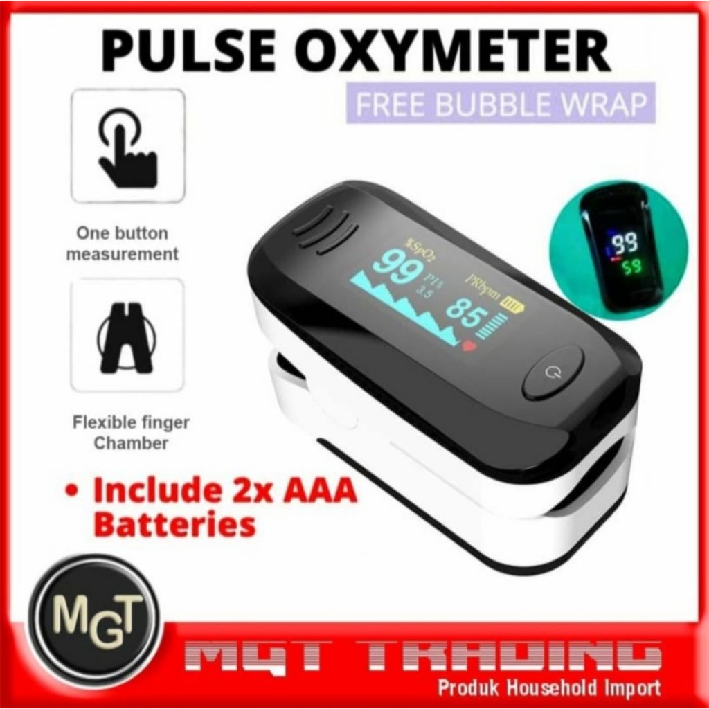 Jual Pulse Oximeter Oxymeter Fingertip Saturasi Oksigen Original ...
