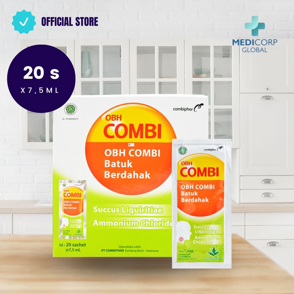 Jual OBH Combi obat batuk berdahak hitam menthol herbal box isi 20 ...