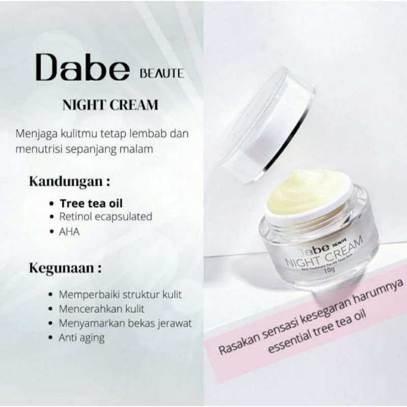 Jual DABE BEAUTE NIGHT CREAM ( ECER ) Indonesia|Shopee Indonesia