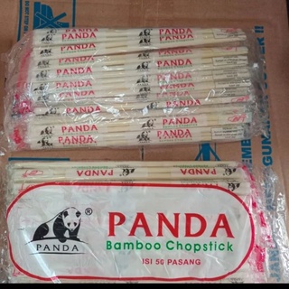 Jual sumpit bambu royal kasar dan sumpit panda halus/sumpit bambu ...