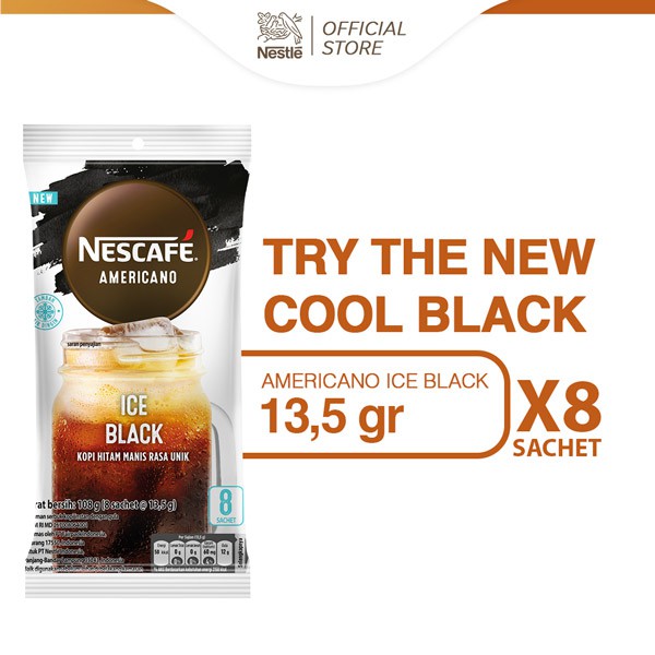 NESCAFE Americano Ice Black 8 x 13.5gr | Shopee Indonesia
