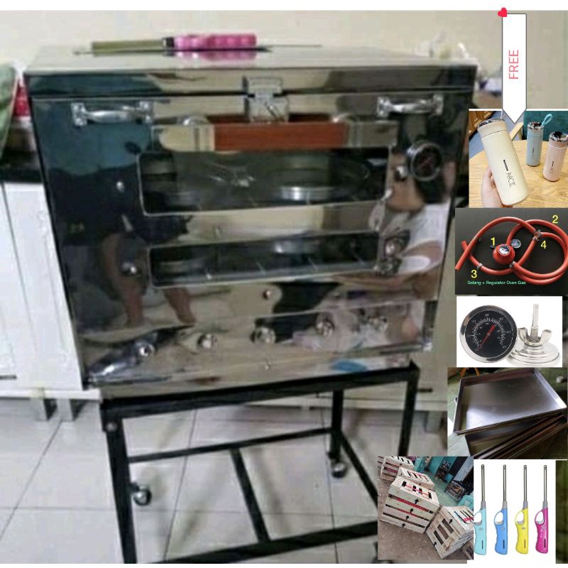 Jual Oven Gas Bahan stainliss Ukuran 60x40x45 Terlengkap Pegangan ...