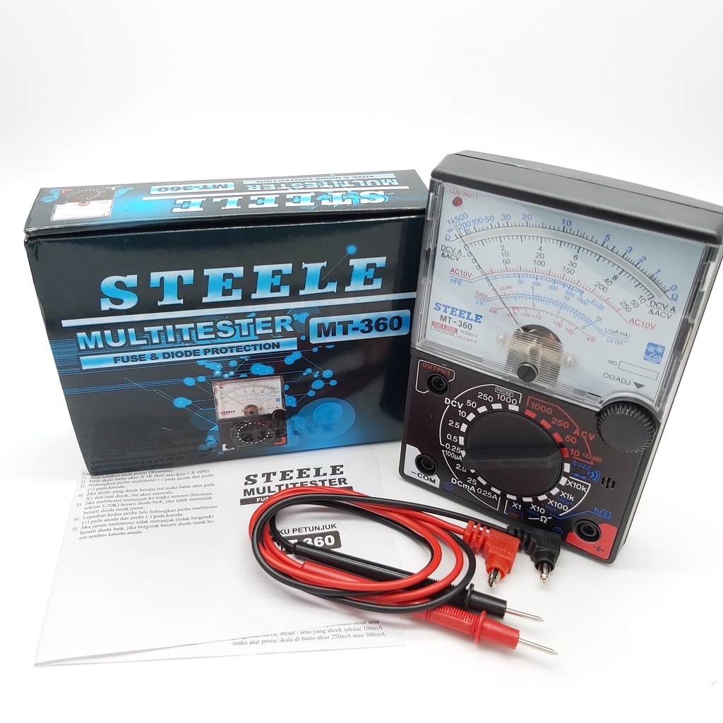 Jual Multitester Analog Steele MT-360 Multimeter Analog Steele MT360 ...