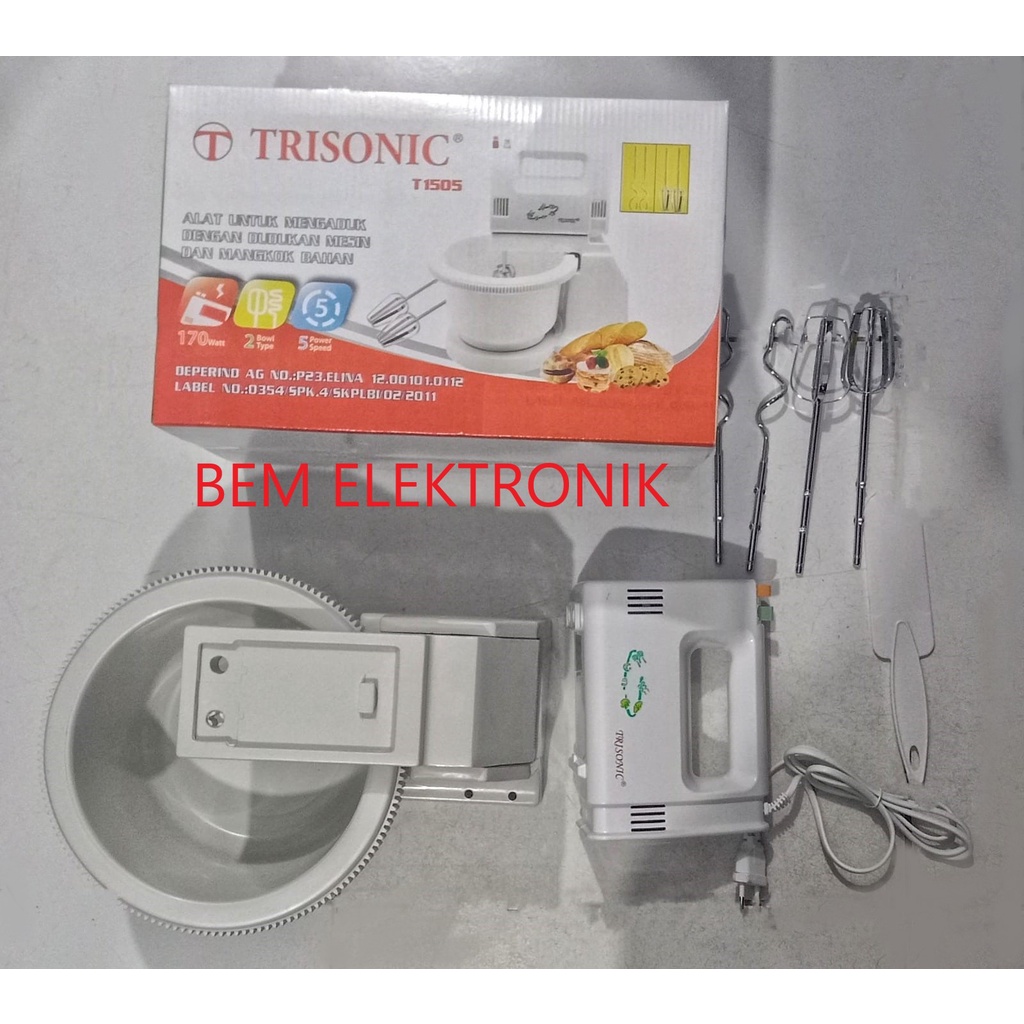 Jual Stand Mixer TRISONIC T-1505 | Shopee Indonesia