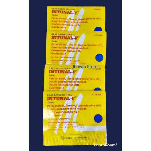 Jual INTUNAL-F 4 tablet , Gejala-gejala flu seperti: demam, pusing ...