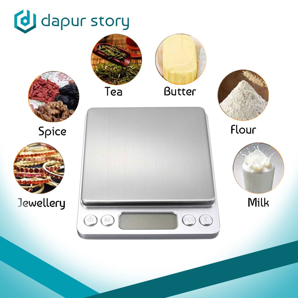 Jual Timbangan Dapur Mini Digital Scale 3 Kg Akurasi 0,1g | Shopee ...