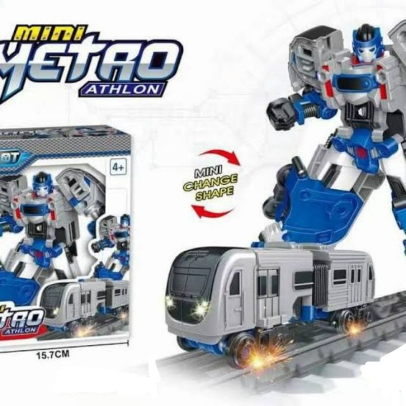 Jual Mainan robot athlon metron kereta bisa berubah bentuk menjadi ...