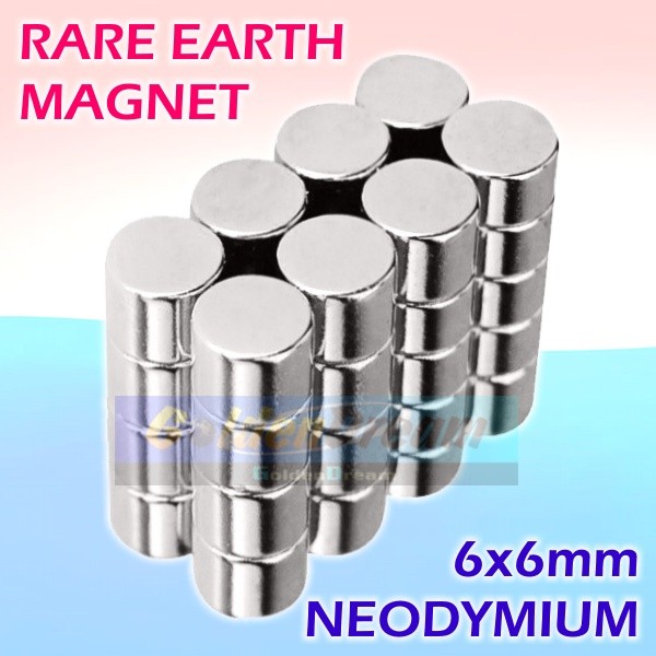 Jual Strong Magnet Neodymium 6x6mm Silinder 6x6 mm N52 Mini Tebal 6mm ...