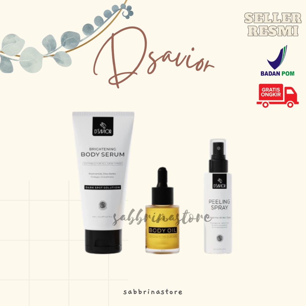 Jual Dsavior Body Oil / Whitening Body Serum / Peeling Spray Indonesia ...