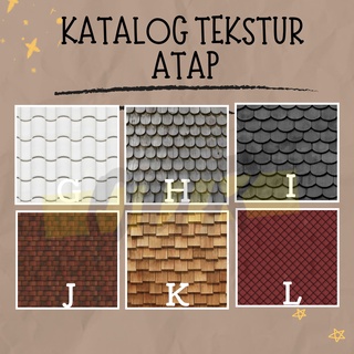 Jual STIKER TEKSTUR MOTIF ATAP MATERIAL PADA MINIATUR MAKET, SKALA 1:20 ...