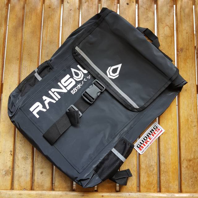 Jual tas motor waterproof rainsol backpack black backpack gendong ...