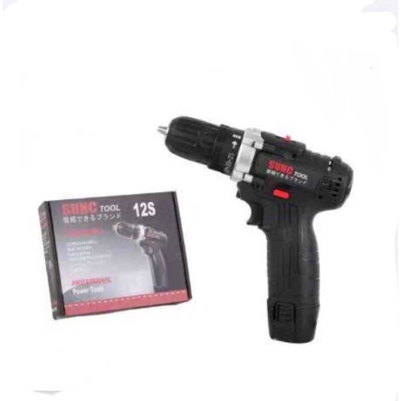 Jual Mesin Bor Baterai 12V Obeng Sunc Cordless Drill 12S | Shopee Indonesia